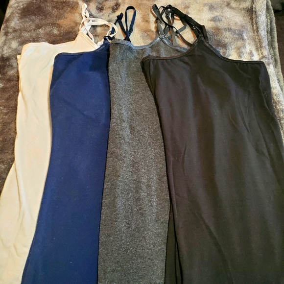 Tops | Three Ambiance Soild Colored Spaghetti Tanks Sz 1x | Poshmark